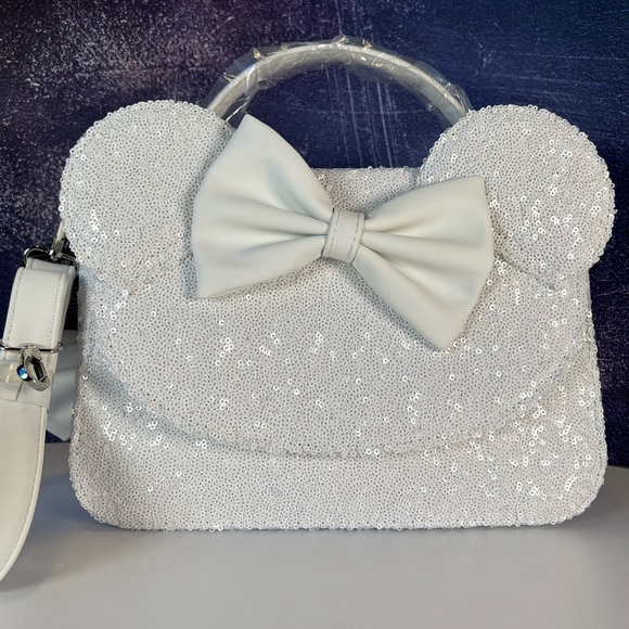 Loungefly | Bags | Loungefly Disney Minnie Sequin Wedding Cross Body ...